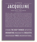 Jacqueline | Name Art Print – Name Stories