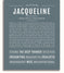 Jacqueline | Name Art Print – Name Stories