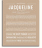 Jacqueline Personalized Name Meaning Art Prints – Name Stories