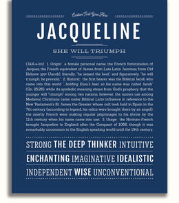 Jacqueline | Name Art Print – Name Stories