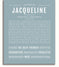 Jacqueline | Name Art Print – Name Stories