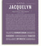 Jacquelyn Personalized Name Meaning Art Prints – Name Stories