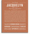 Jacquelyn Personalized Name Meaning Art Prints – Name Stories