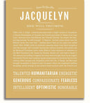 Jacquelyn | Name Art Print – Name Stories
