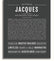 Jacques | Name Art Print – Name Stories