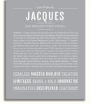 Jacques | Name Art Print – Name Stories