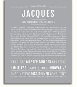 Jacques | Name Art Print – Name Stories