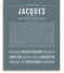 Jacques | Name Art Print – Name Stories