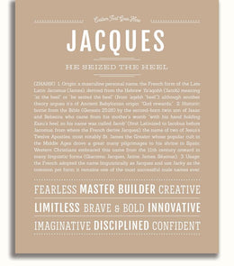 Jacques | Name Art Print – Name Stories