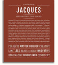 Jacques Personalized Name Meaning Art Prints – Name Stories
