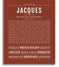 Jacques Personalized Name Meaning Art Prints – Name Stories