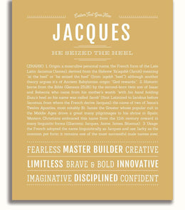 Jacques | Name Art Print – Name Stories