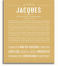 Jacques Personalized Name Meaning Art Prints – Name Stories
