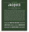 Jacques Personalized Name Meaning Art Prints – Name Stories