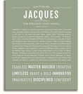 Jacques | Name Art Print – Name Stories