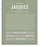Jacques | Name Art Print – Name Stories