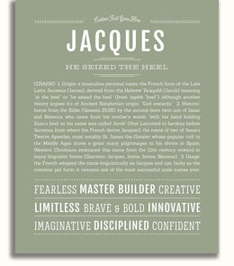 Jacques | Name Art Print – Name Stories