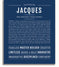 Jacques Personalized Name Meaning Art Prints – Name Stories