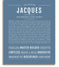Jacques | Name Art Print – Name Stories
