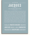 Jacques | Name Art Print – Name Stories