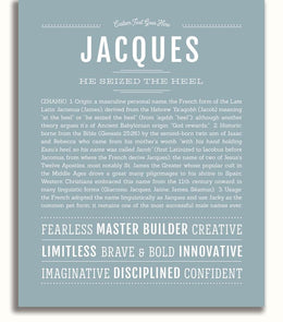 Jacques | Name Art Print – Name Stories