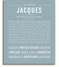 Jacques Personalized Name Meaning Art Prints – Name Stories