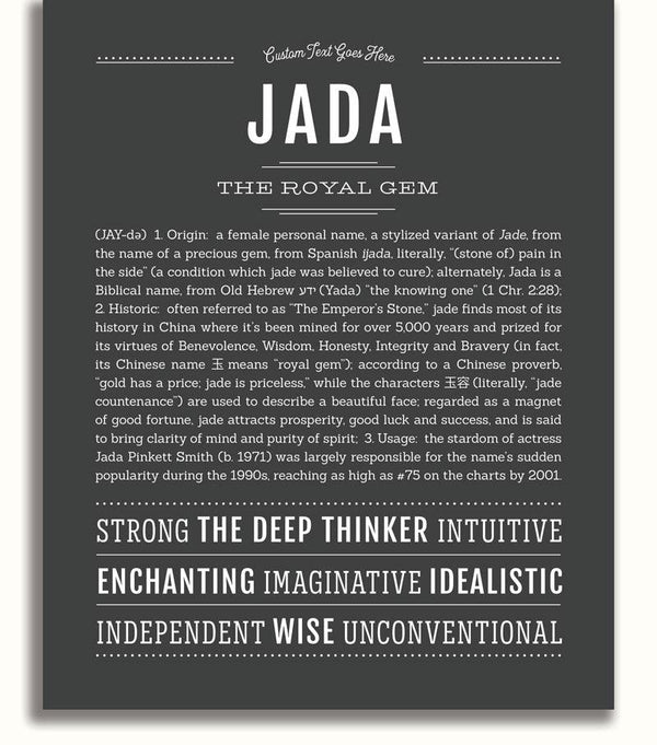 Jada | Name Art Print – Name Stories