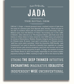 Jada | Name Art Print – Name Stories