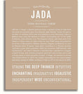 Jada | Name Art Print – Name Stories