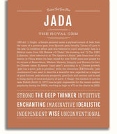 Jada | Name Art Print – Name Stories