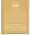 Jada | Name Art Print – Name Stories