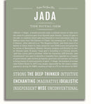 Jada | Name Art Print – Name Stories