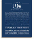Jada Personalized Name Meaning Art Prints – Name Stories