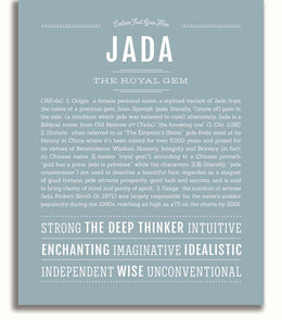 Jada | Name Art Print – Name Stories