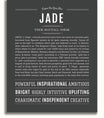 Jade | Name Art Print – Name Stories