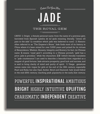Jade | Name Art Print – Name Stories