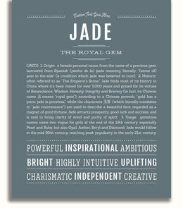 Jade | Name Art Print – Name Stories