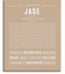 Jade Personalized Name Meaning Art Prints – Name Stories