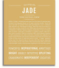 Jade | Name Art Print – Name Stories