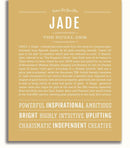 Jade | Name Art Print – Name Stories