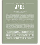 Jade | Name Art Print – Name Stories