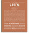 Jaden (female) | Name Art Print – Name Stories