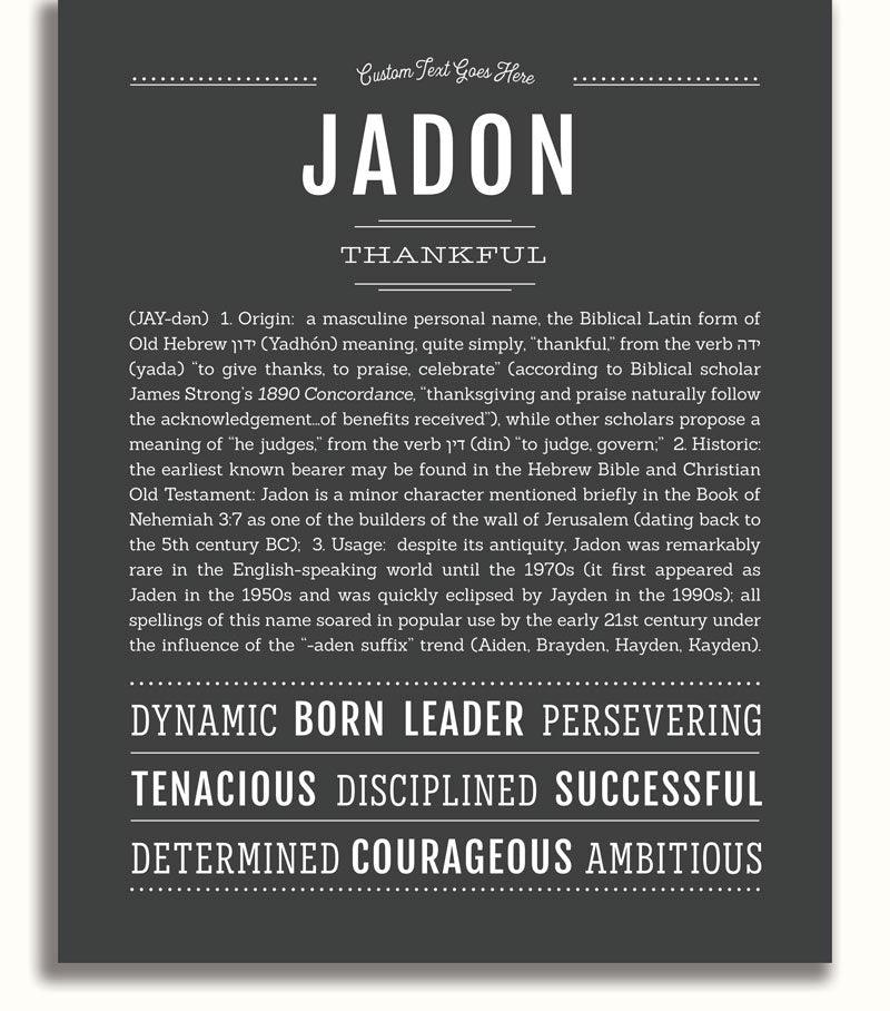 Jadon | Name Art Print – Name Stories