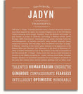 Jadyn (female) | Name Art Print – Name Stories
