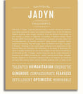 Jadyn (female) | Name Art Print – Name Stories