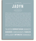 Jadyn (female) | Name Art Print – Name Stories