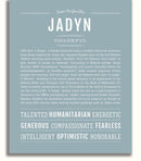 Jadyn (female) | Name Art Print – Name Stories