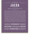 Jaeda | Name Art Print – Name Stories