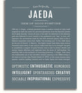 Jaeda | Name Art Print – Name Stories