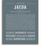 Jaeda | Name Art Print – Name Stories